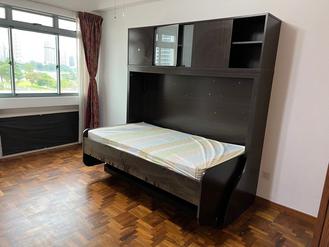 Solid wood Convertible Study table Bed, Furniture & Home Living ...