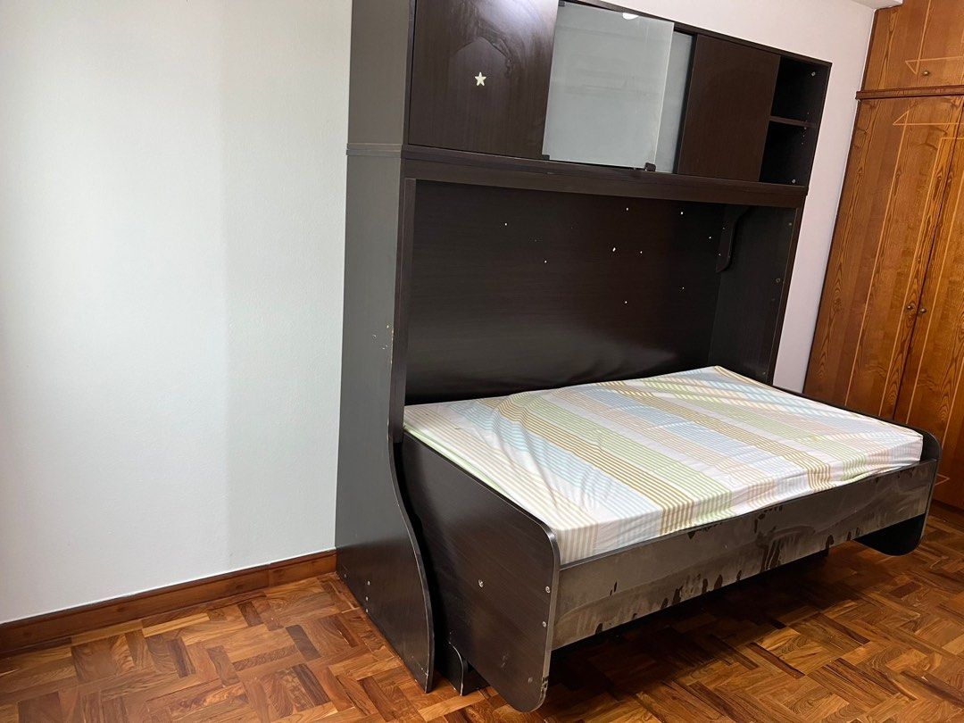 Solid wood Convertible Study table Bed, Furniture & Home Living ...