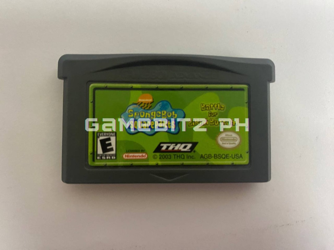 Spongebob Squarepants Battle for Bikini Bottom Gameboy Advance GBA ...