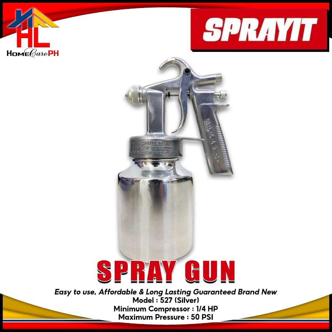 Sprayit Spray Gun Model 527 (Silver) on Carousell