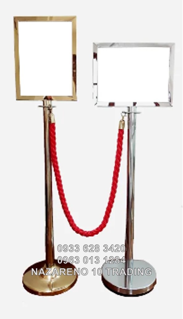 Stanchion Post with built-in Sign Frame pop up Sign A4 size., Looking ...