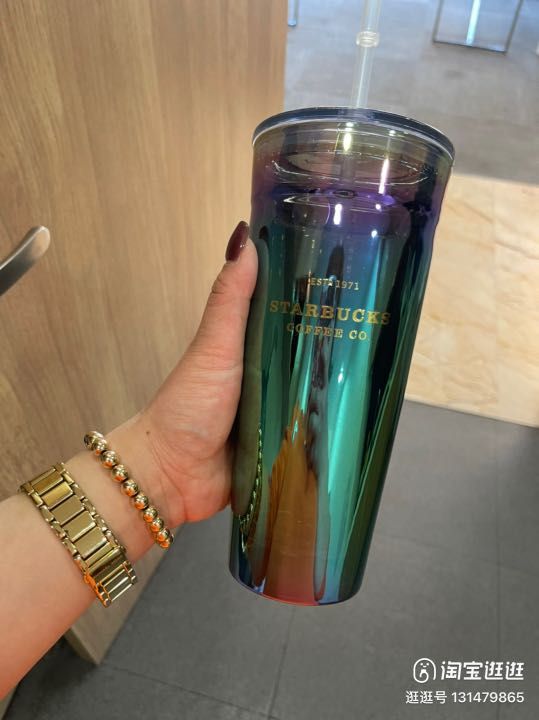 Starbucks tumbler oil slick glass, Furniture & Home Living, Kitchenware ...