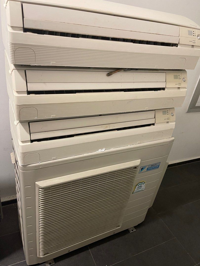 Aircon installation System 3 daikin - excellent condition, TV & Home Appliances, Air ...