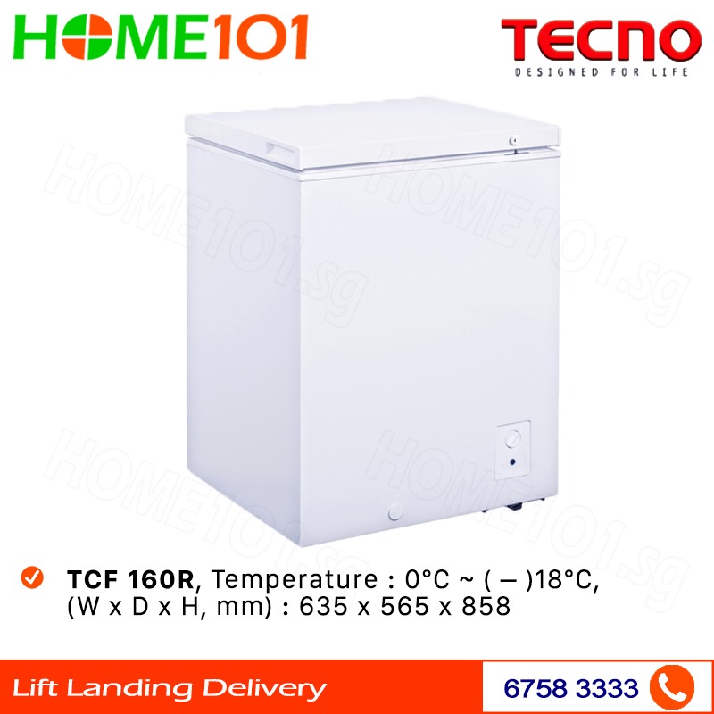 Tecno Chest Freezer 160L TCF 160R || TCF160R, TV & Home Appliances ...