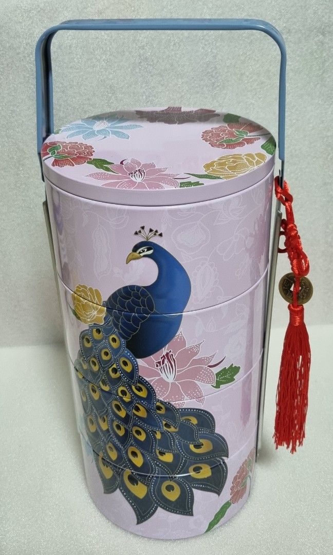 Lilac Peacock Tingkat Carrier Retro Decor Oriental Traditional Chinese ...