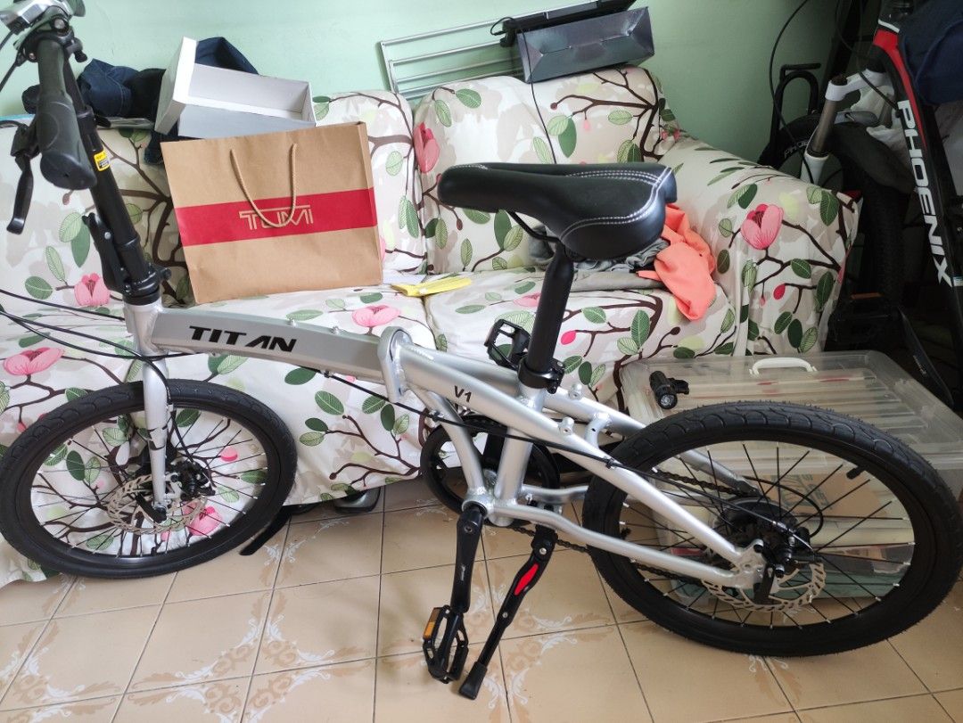 Titan v1 Foldable Bicycle, Sports Equipment, Bicycles & Parts, Bicycles on Carousell