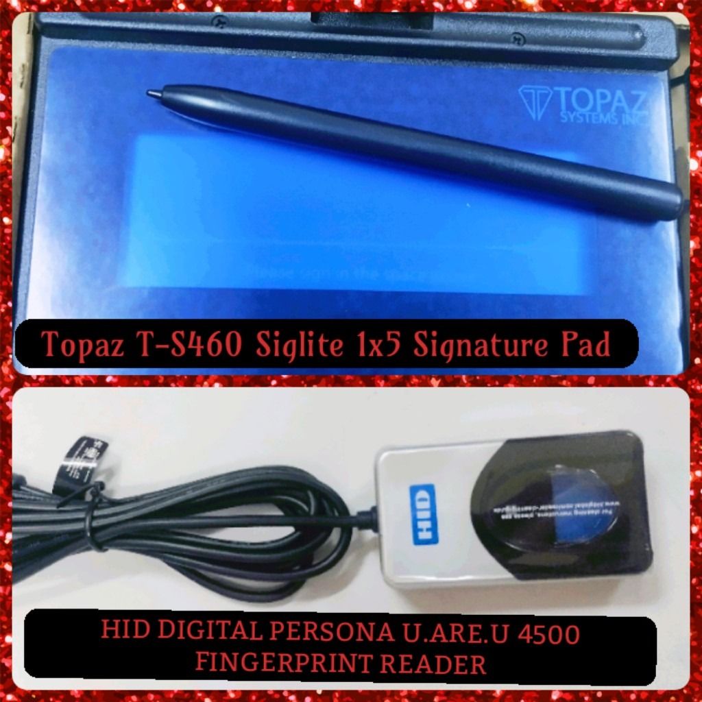 TOPAZ SIGNATURE PAD & HID DIGITAL FINGERPRINT SCANNER, Computers & Tech ...