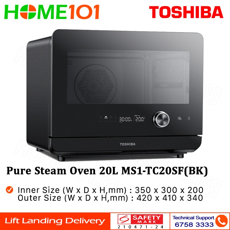 Toshiba Pure Steam Oven 20L MS1-TC20SF(BK), TV & Home Appliances ...