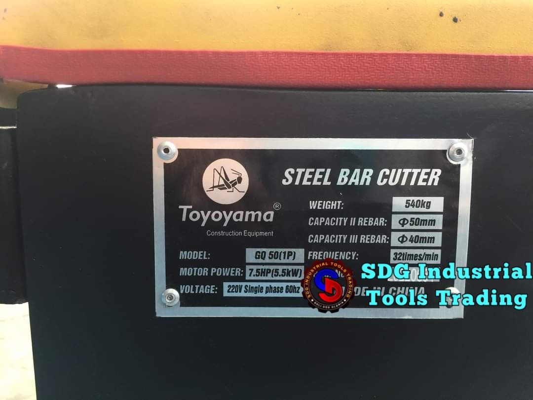 TOYOYAMA Industrial Steel Bar Cutter, Single Phase, 220V/60Hz, w/ 3 ...