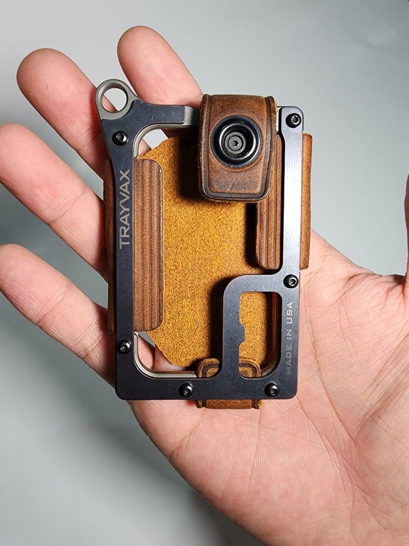 Trayvax Contour Wallet - Titanium Tobacco Brown, Luxury, Bags & Wallets ...