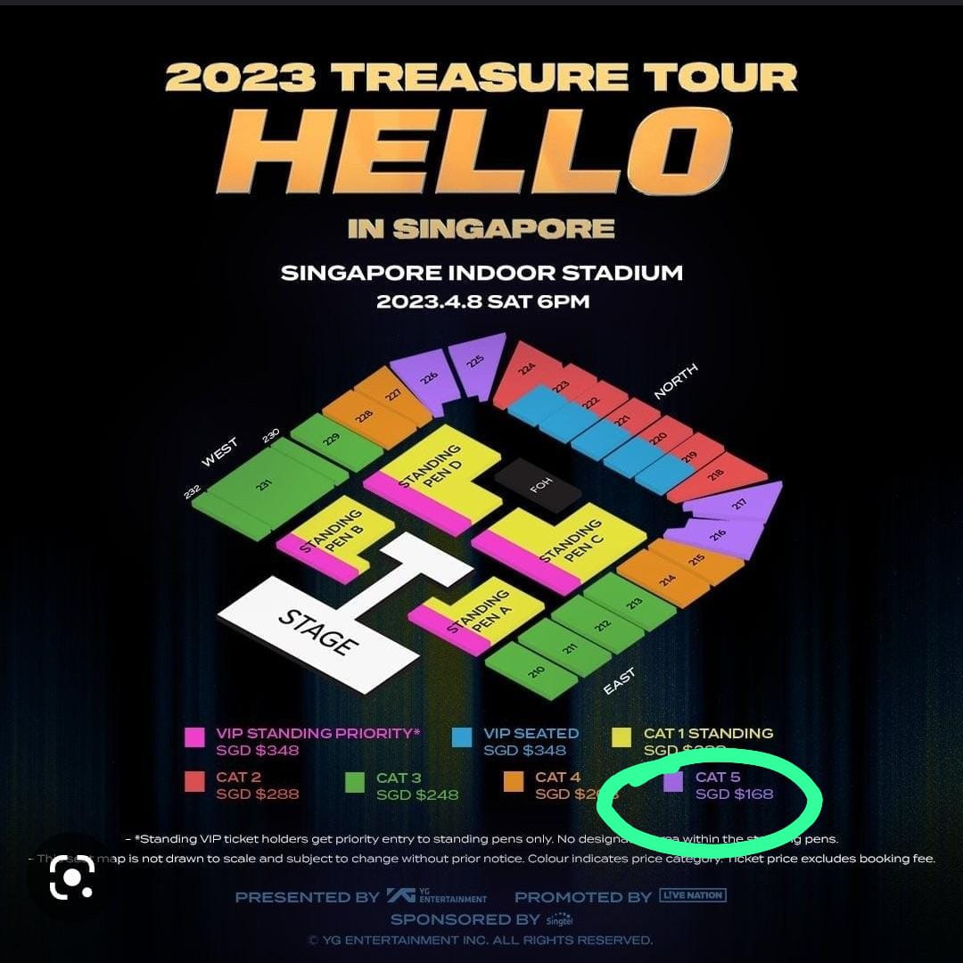 Treasure world tour ticket, Tickets & Vouchers, Event Tickets on Carousell
