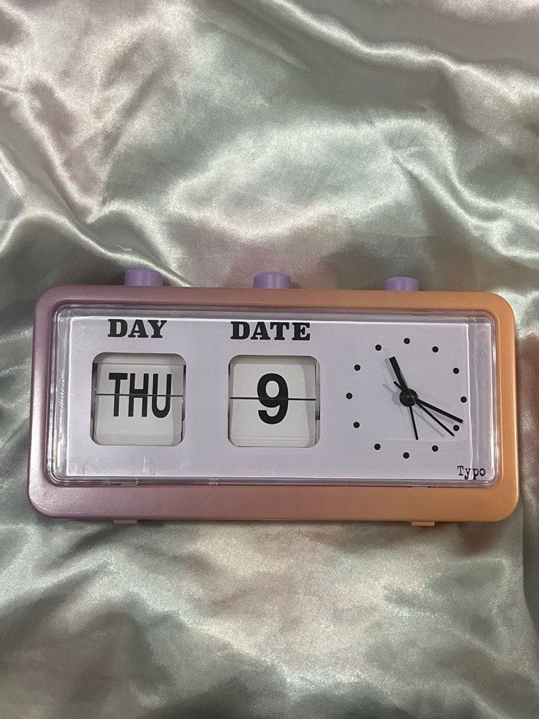 Typo Digital Clock, Furniture & Home Living, Home Decor, Clocks on ...