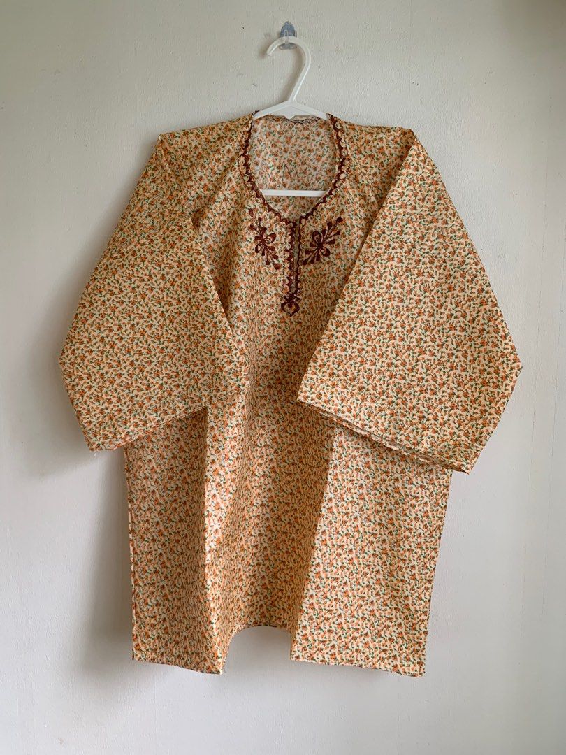 UNIQUE KAMPONG VIBE BAJU OPAH [ Light Yellow/Brown ], Women's Fashion ...