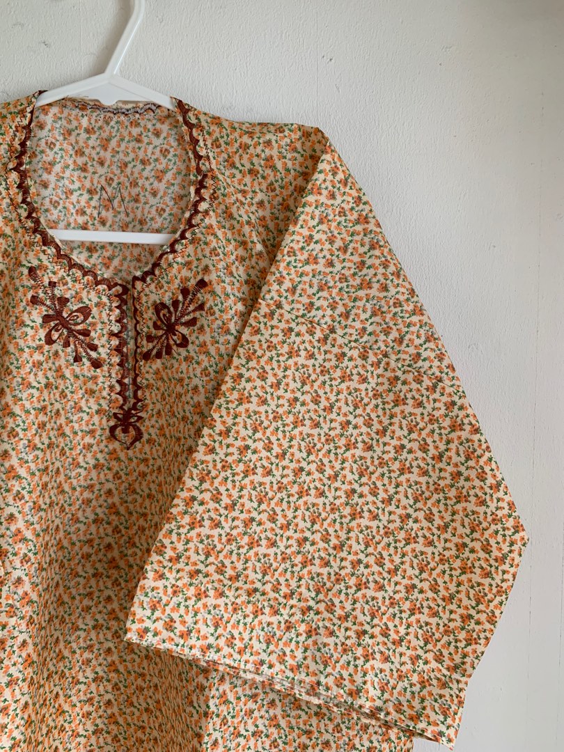 UNIQUE KAMPONG VIBE BAJU OPAH [ Light Yellow/Brown ], Women's Fashion ...