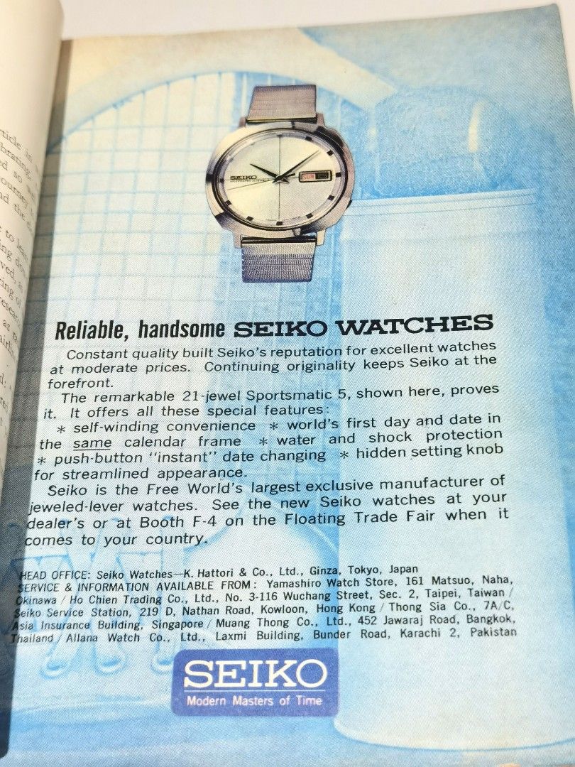 Vintage Book Reader Digest Year 1975 November Issue Seiko Watches ...