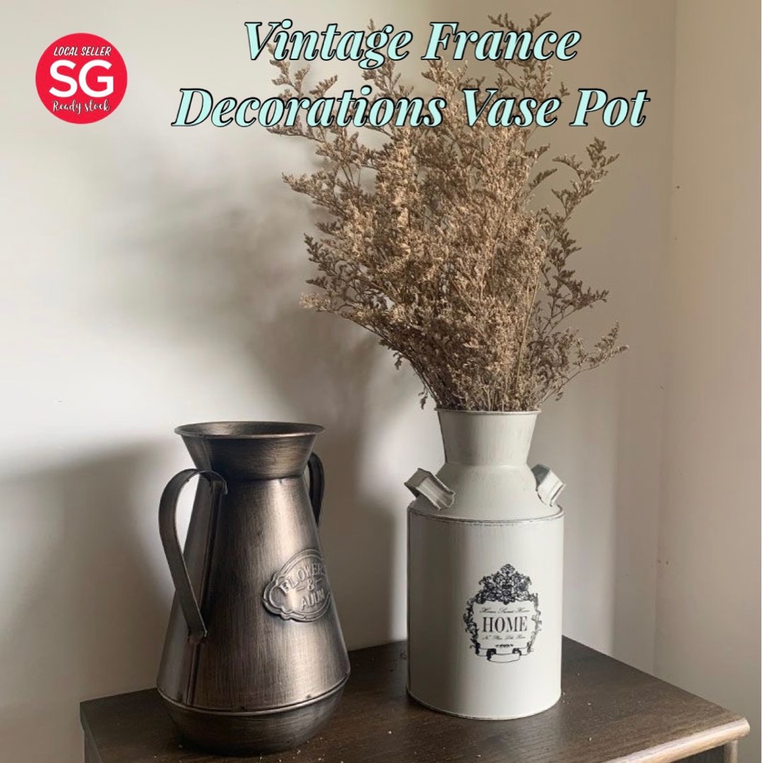 Vintage France Decorations Vase Pot Rustic vase, Furniture & Home ...