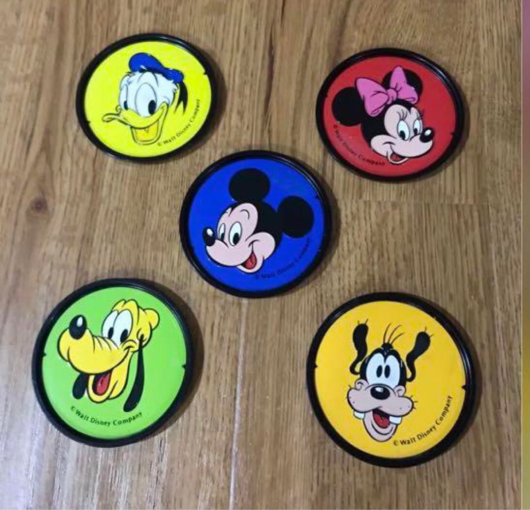 Vintage one set Mickey Mouse colour coasters, Hobbies & Toys, Toys ...