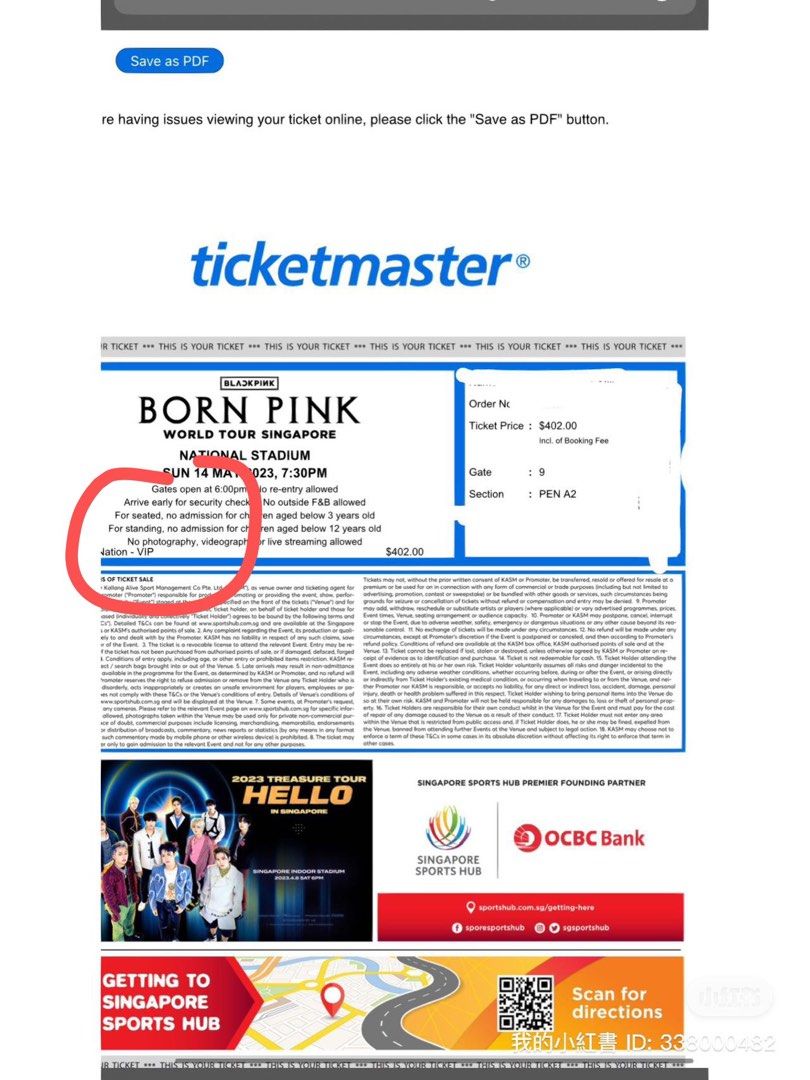 VIP BLACKPINK CONCERT TICKET, Tickets & Vouchers, Event Tickets on ...