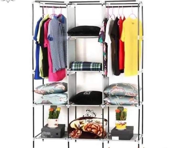 Wardrobe DIY Multifunction Clothes Storage Rack Cabinet Organizer on ...