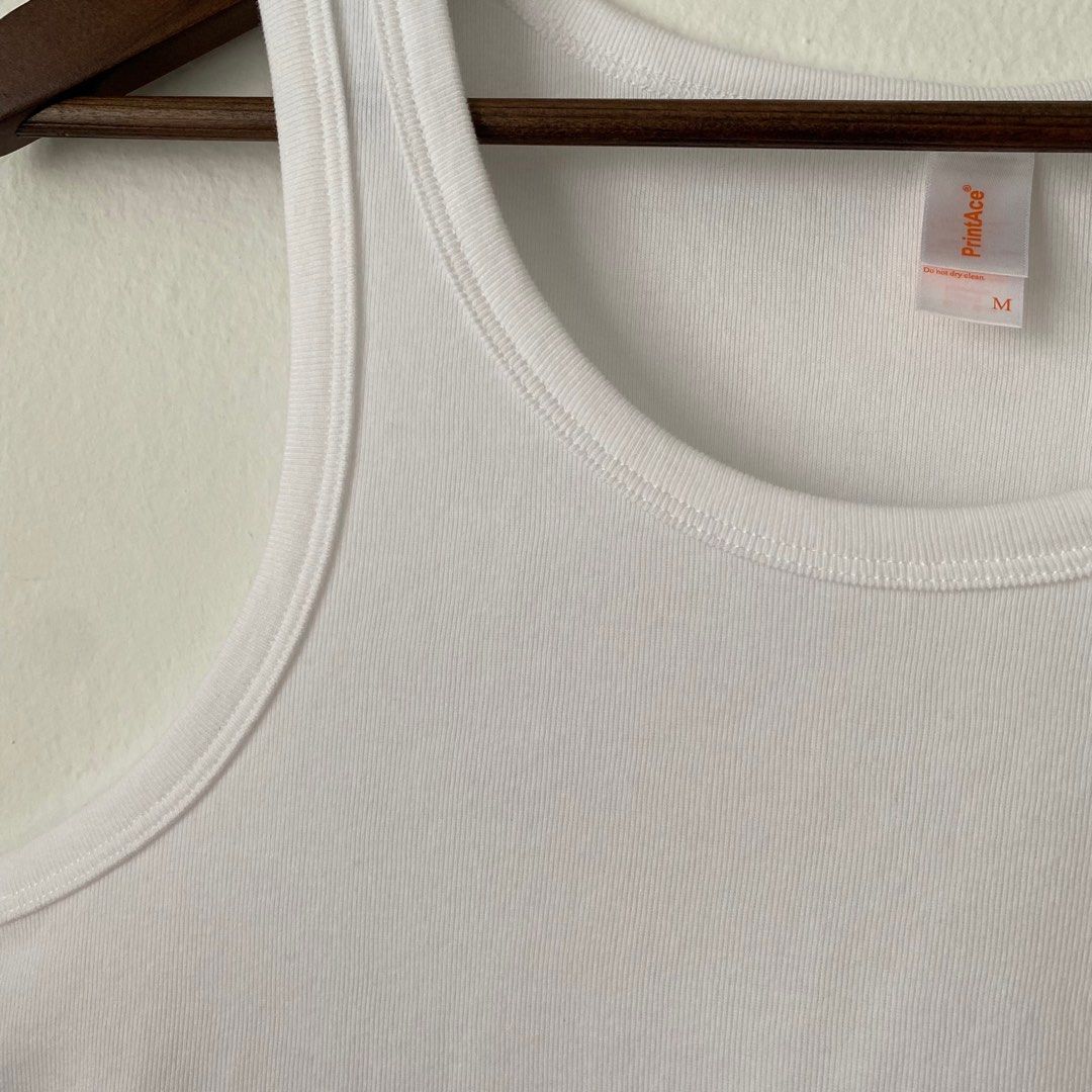 White Wife Beater Tank Top, Men's Fashion, Tops & Sets, Vests on Carousell