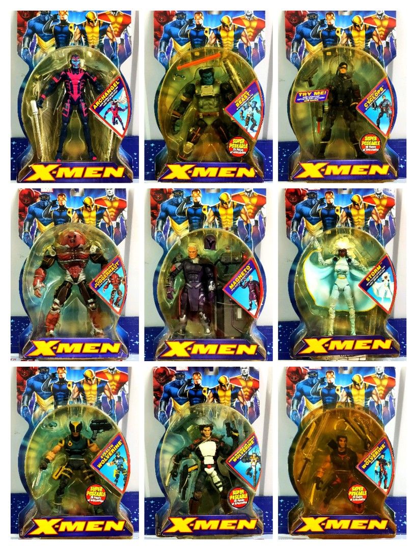 X-Men Classics Archangel, Beast, Cyclops, Juggernaut, Magneto, Storm ...