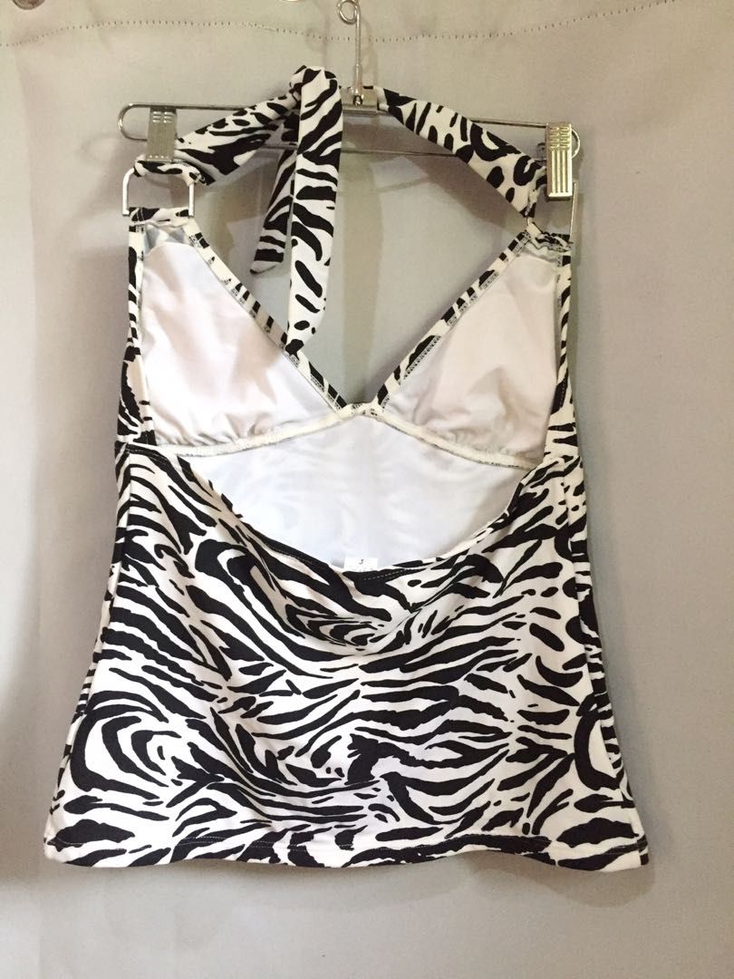 Y2k zebra tankini, Women's Fashion, Swimwear, Bikinis & Swimsuits on ...
