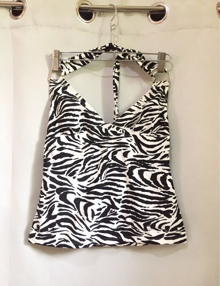 Y2k zebra tankini, Women's Fashion, Swimwear, Bikinis & Swimsuits on ...