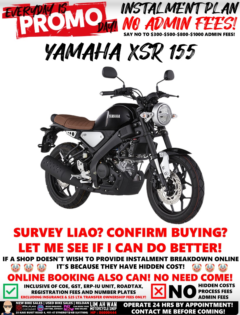 YAMAHA XSR 155, Motorcycles, Motorcycles for Sale, Class 2B on Carousell