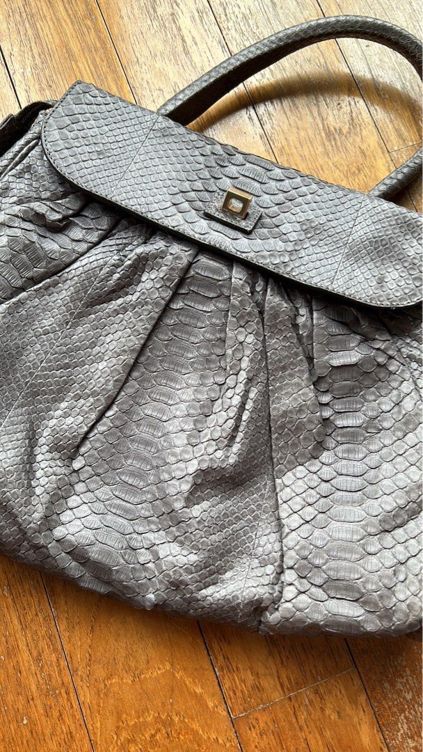 Zagliani exotic Python skin bag, Women's Fashion, Bags & Wallets, Tote Bags on Carousell