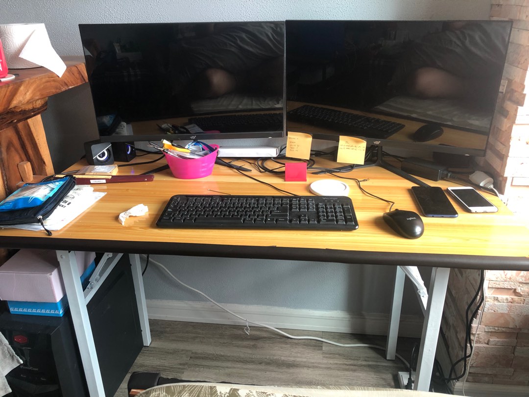 1 set PC with 2 monitors i5 9th gen, 16gb ram, Computers & Tech ...