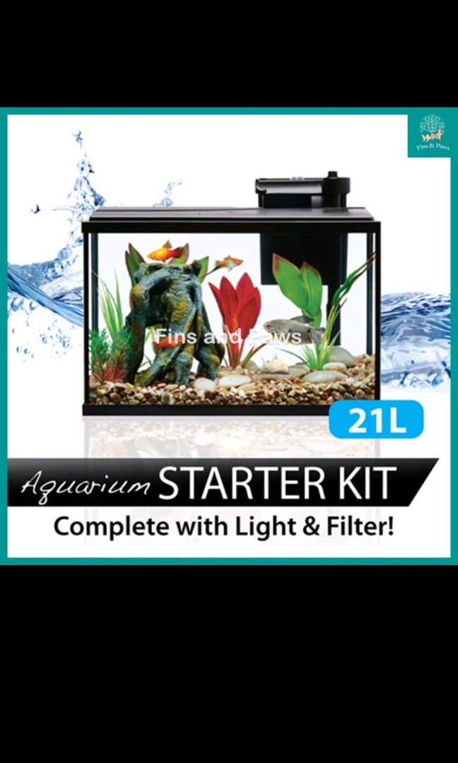 21L Complete Fish Tank Starter Kit, Pet Supplies, Homes & Other Pet ...