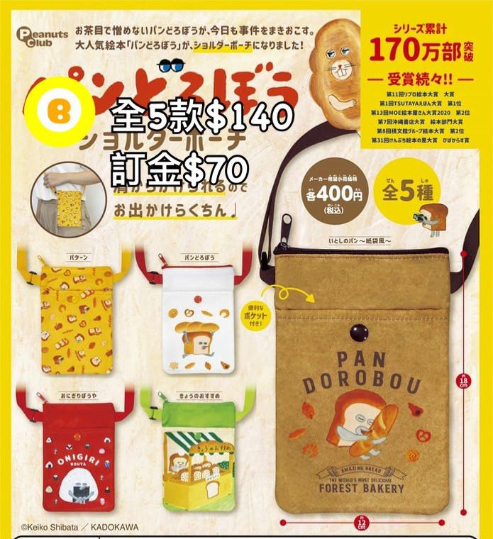 內文多圖 Preorder 預訂6/2023年 qualia 扭蛋 麵包小偷扭蛋, 興趣及遊戲, 玩具 & 遊戲類 - Carousell