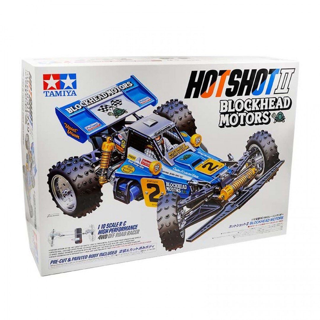 田宮模型 Tamiya遙控車 ｜1/10 Hotshot II Blockhead Motors Edition 4WD Offroad Buggy EP Car Kit w/ Motor ...