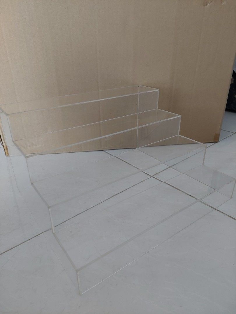 Acrylic display stepped stand, Furniture & Home Living, Home Decor ...