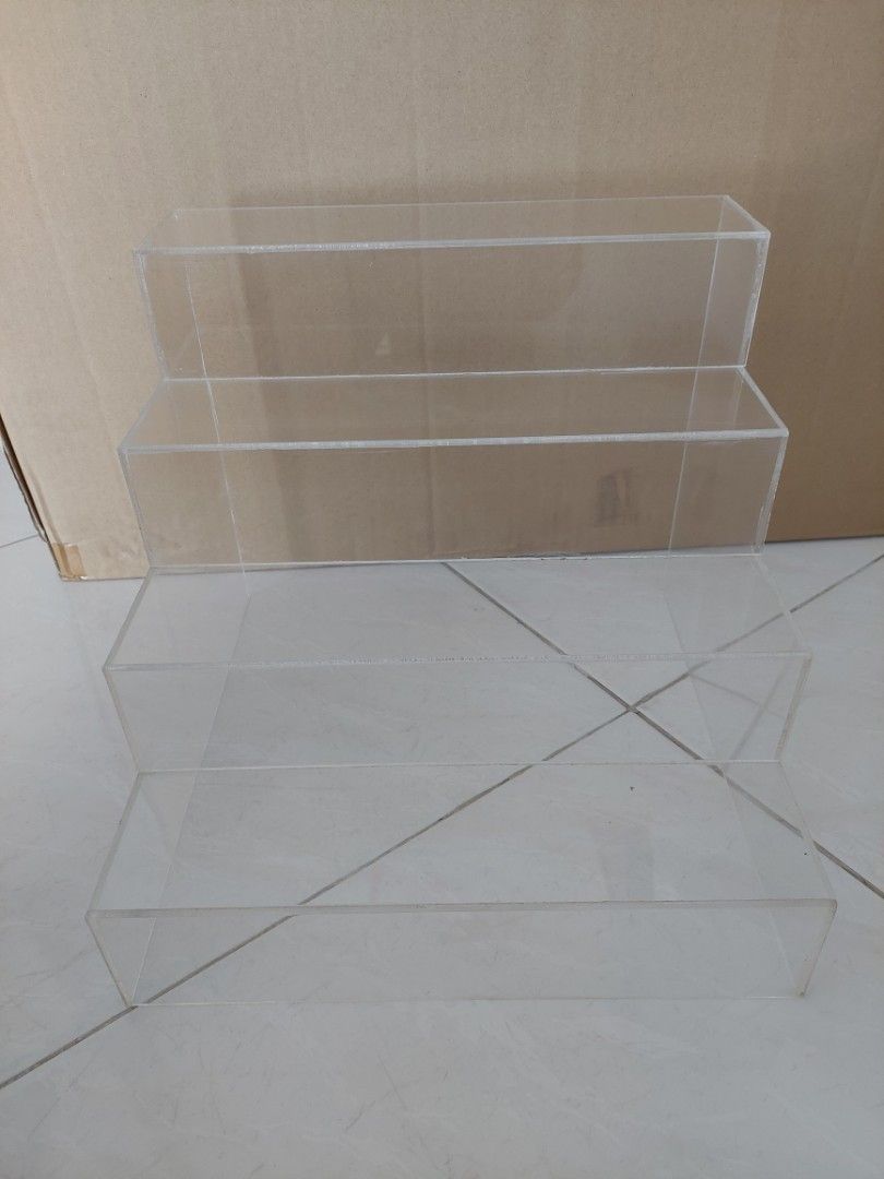 Acrylic display stepped stand, Furniture & Home Living, Home Decor ...