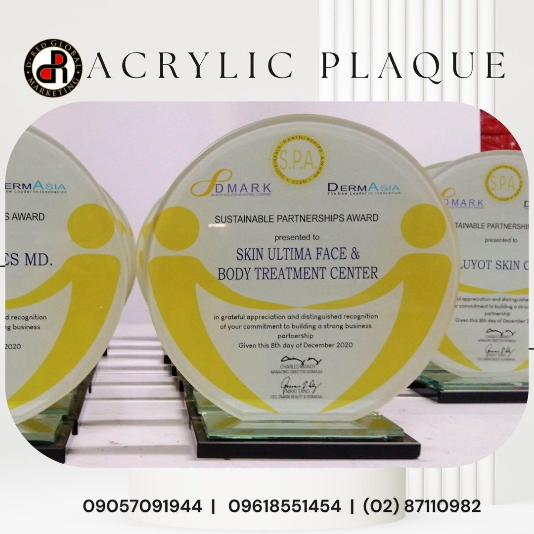 Acrylic Plaques, Custom Plaques / Awards on Carousell