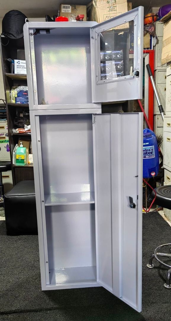 AED FLOOR STANDING CABINET WITH ALARM & STROBE 147X36X20CM, Commercial ...