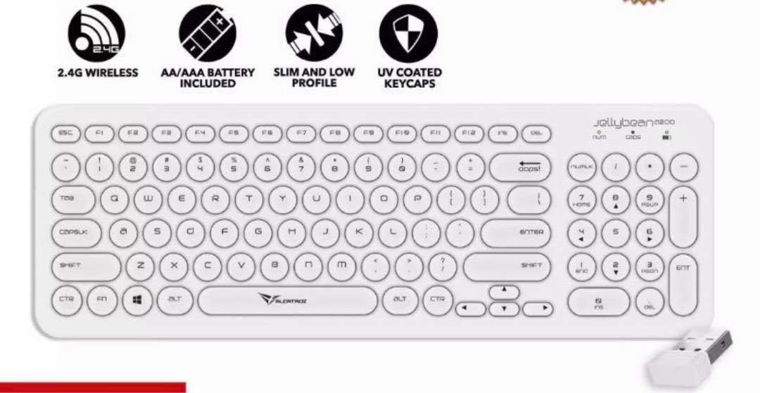 Alcatroz Jelly Bean A200 2.4G Wireless Keyboard, Computers & Tech ...