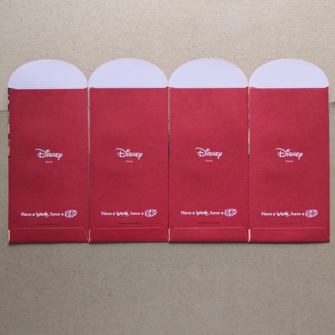 Ang Pow Packets - 2020 KitKat Disney set of 4 design, Hobbies & Toys ...
