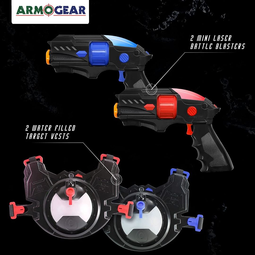 ArmoGear Laser Splash Battle | Kids Water Fights with Laser Tag | 2 ...