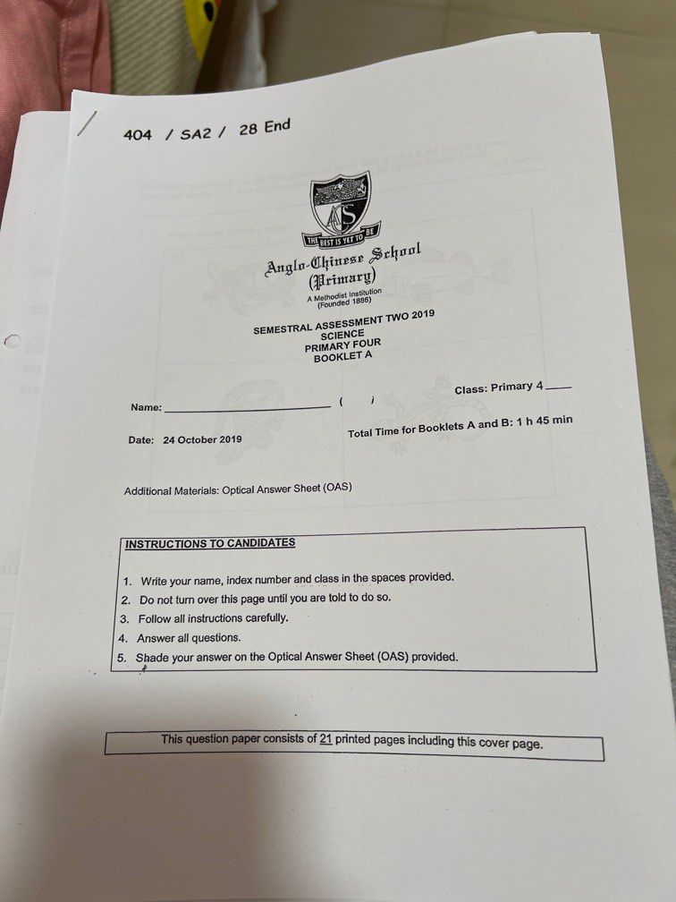 Assorted 2019 SA1 and SA2 papers, Hobbies & Toys, Books & Magazines ...