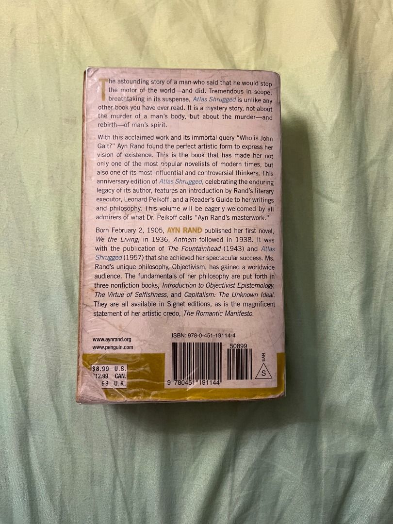 atlas shrugged ayn rand, Hobbies & Toys, Books & Magazines, Fiction ...