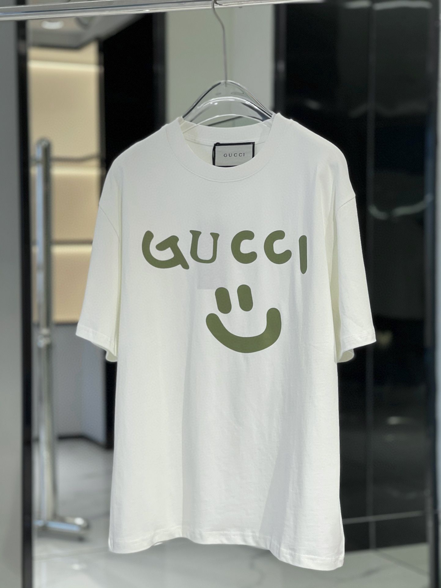 Authentic gucci smile smile logo T-shirt latest slogan series, Women's ...