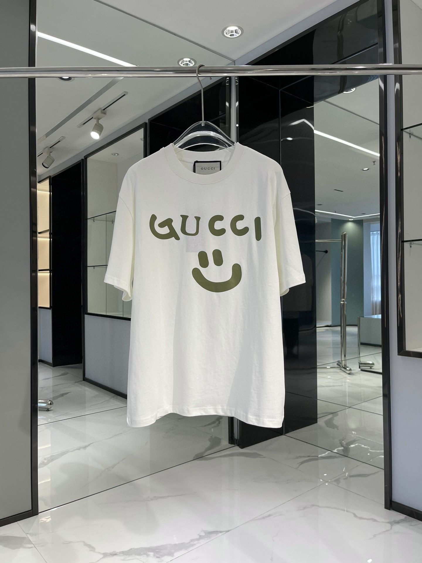 Authentic gucci smile smile logo T-shirt latest slogan series, Women's ...