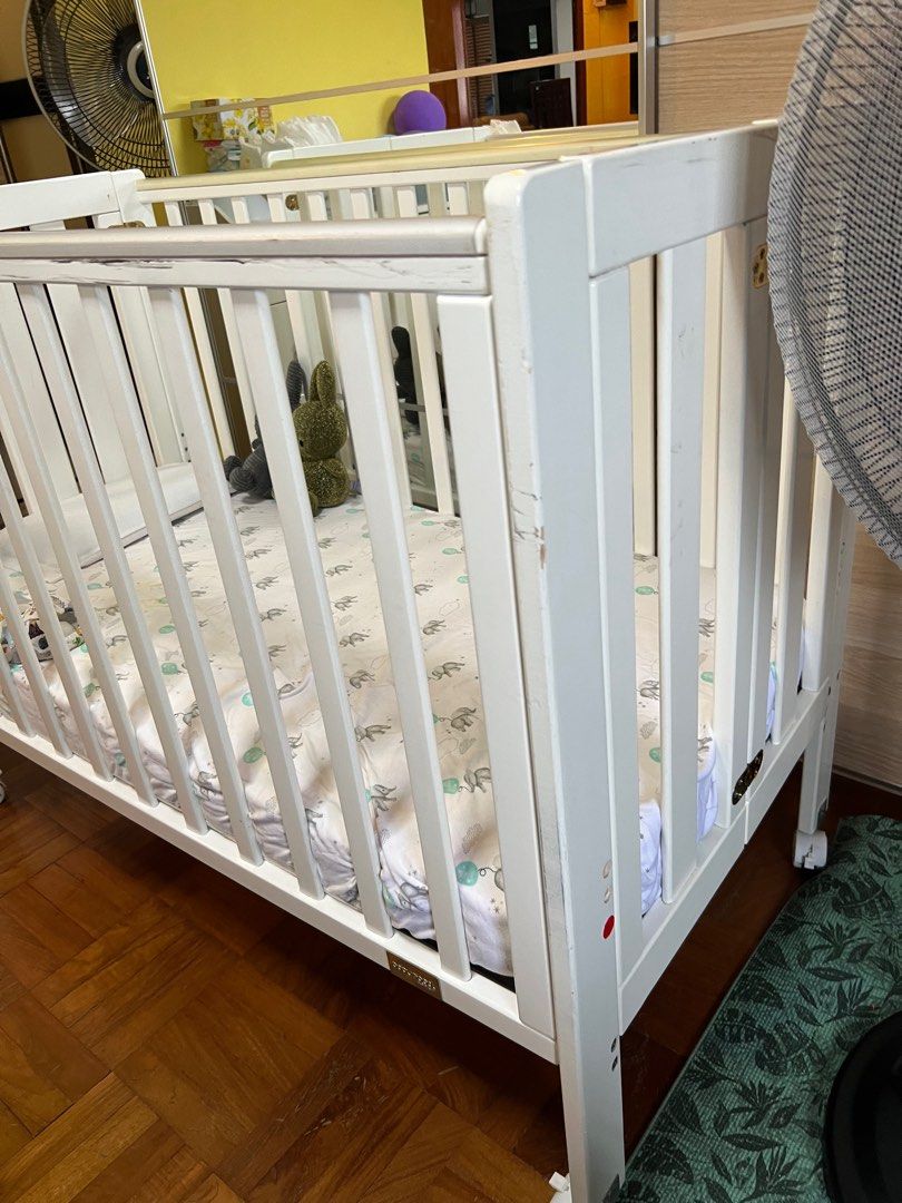 Babyhood fold n go baby cot + king coil mattress, Babies & Kids, Baby ...