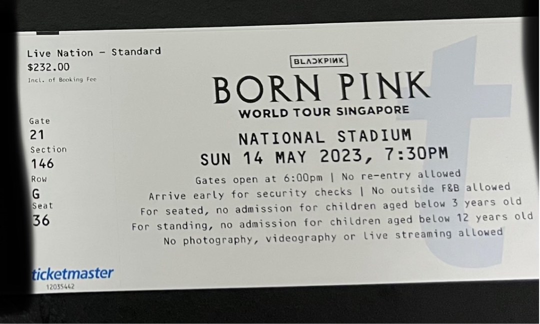 BLACKPINK WORLD TOUR [BORN PINK], Tickets & Vouchers, Event Tickets on ...