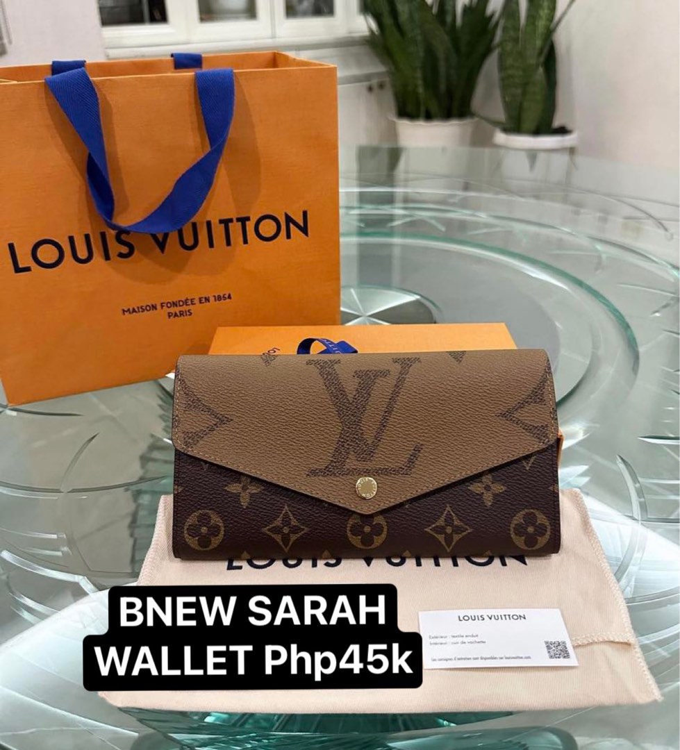 Brand New LV Sarah Wallet, Luxury, Bags & Wallets on Carousell
