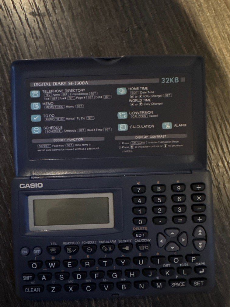 Casio Digital Diary SF3300A 32KB, Computers & Tech, Parts & Accessories ...