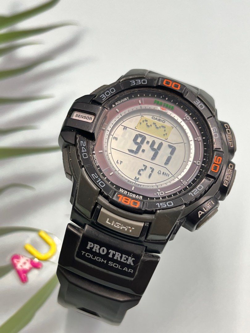 Casio ProTrek PRG270 Tough Solar Triple Sensor Compass Barometer Altimeter Thermometer, Men's ...