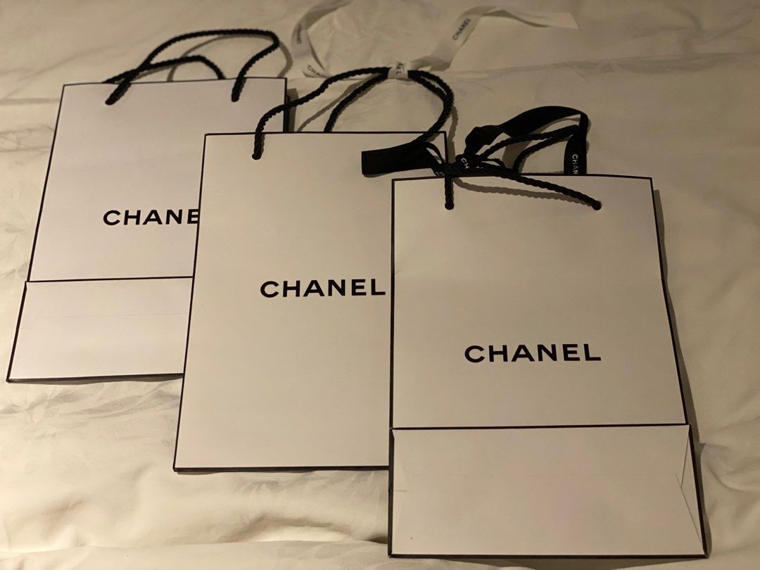 Chanel paper bags, Luxury, Accessories on Carousell